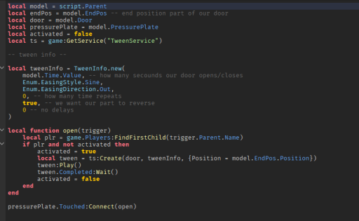 Pressure Plate Door Script - Buzzy Creators